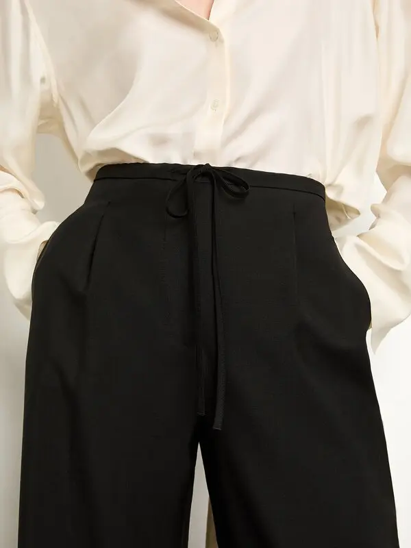 RÓHE Relaxed Drawstring Trousers - Black
