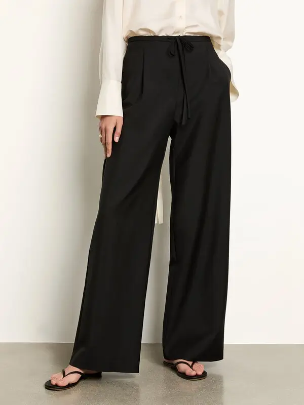 RÓHE Relaxed Drawstring Trousers - Black