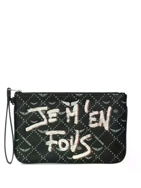 Zadig&Voltaire Z Pouch Monogram Tag Pochette - Black