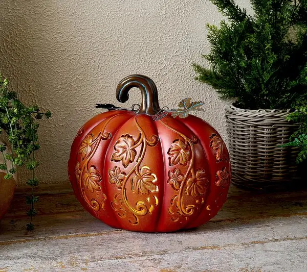 VALERIE PARR HILL As Is Indoor/outdoor 14' Illuminated Oversize Pumpkin-valerie - One-color