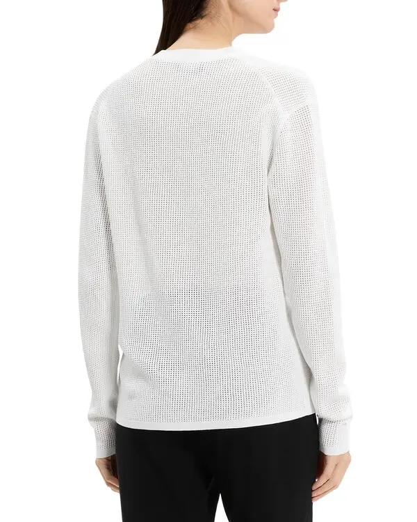 Theory V-neck Cardigan Sweater - White