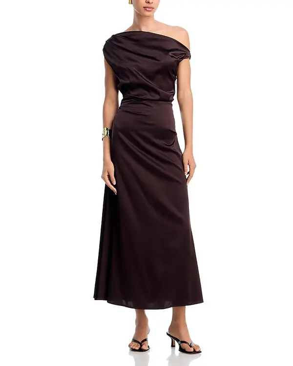Staud Phare Silk Dress - Earth