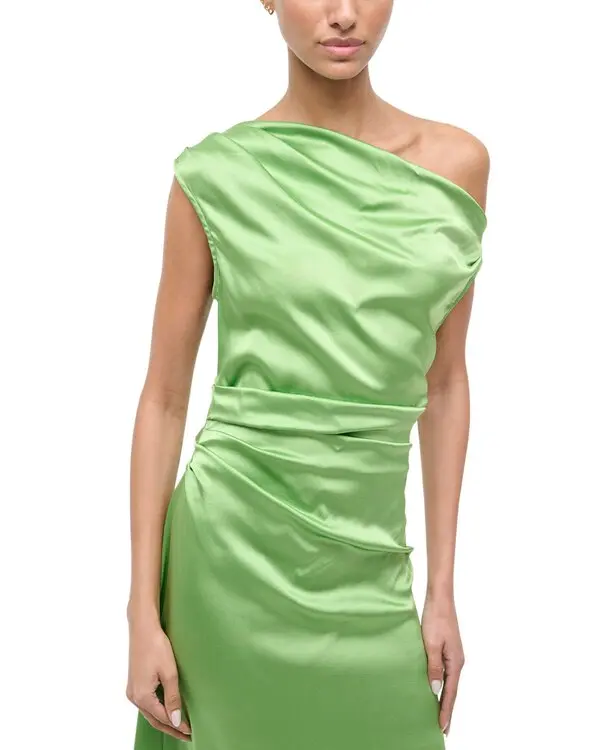 Staud Phare Silk Dress - Sprout