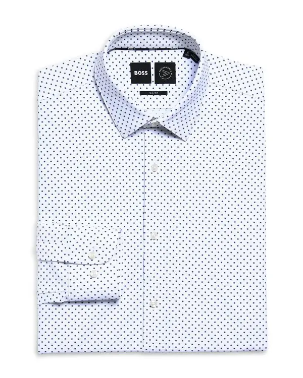 BOSS Performance Hank Slim Fit Shirt - Light Pastel Blue