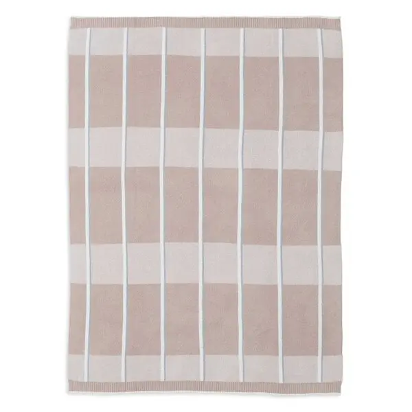 Barefoot Dreams Cozychic Accent-stripe Throw Blanket, 54 X 72 - Stone Multi