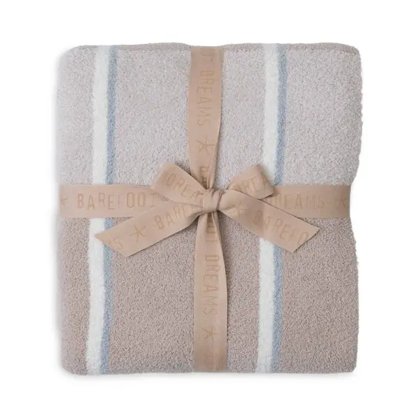 Barefoot Dreams Cozychic Accent-stripe Throw Blanket, 54 X 72