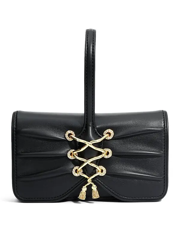 Alexis Bittar Lace Up Wristlet - Black