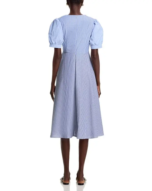 Gracia Striped Side Tie Short Sleeve Dress