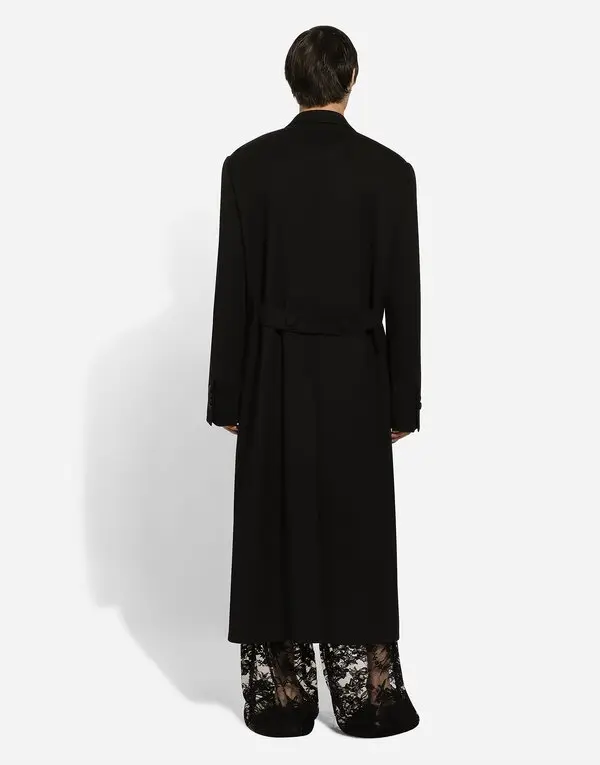 Dolce & Gabbana Single-breasted Double-face Stretch Wool Coat