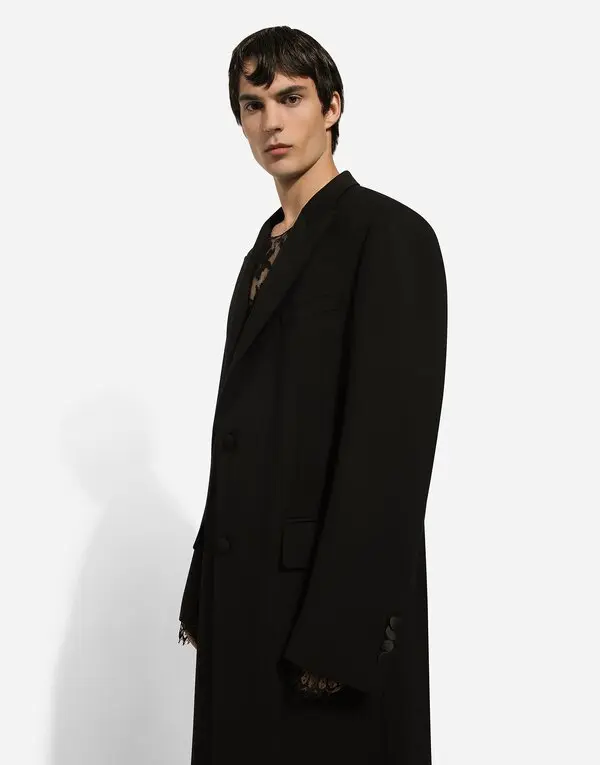 Dolce & Gabbana Single-breasted Double-face Stretch Wool Coat