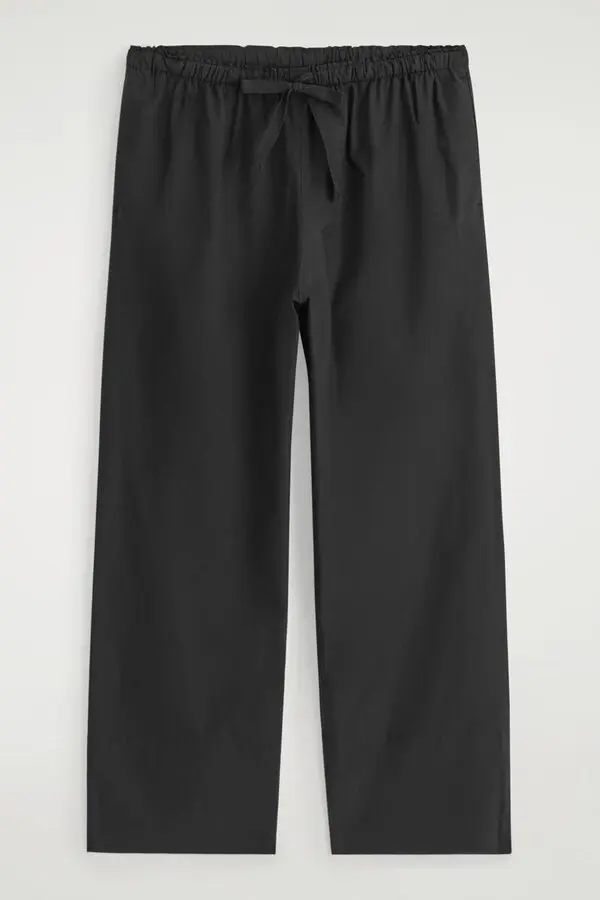 Cos Drawstring Cotton Straight Leg Pants