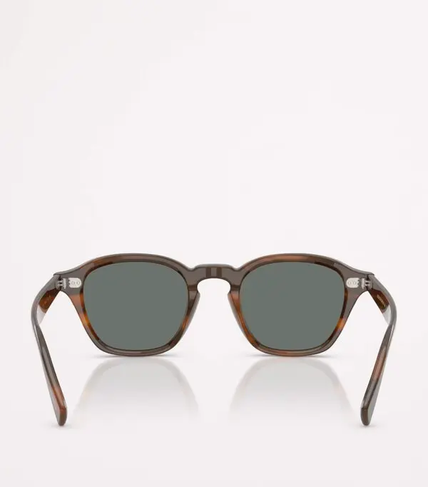 Oliver Spencer Square Eyles Sunglasses - Green