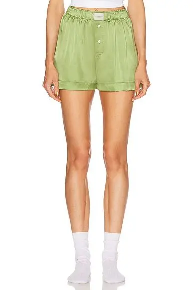 Comme Si Classica Silk Boxer Short - Grass