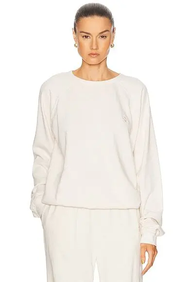 Eterne Oversized Lightweight French Terry Raglan Sweatshirt
