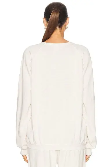 Eterne Oversized Lightweight French Terry Raglan Sweatshirt