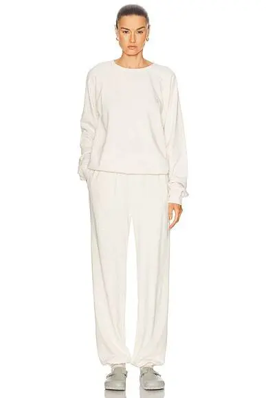 Eterne Oversized Lightweight French Terry Raglan Sweatshirt