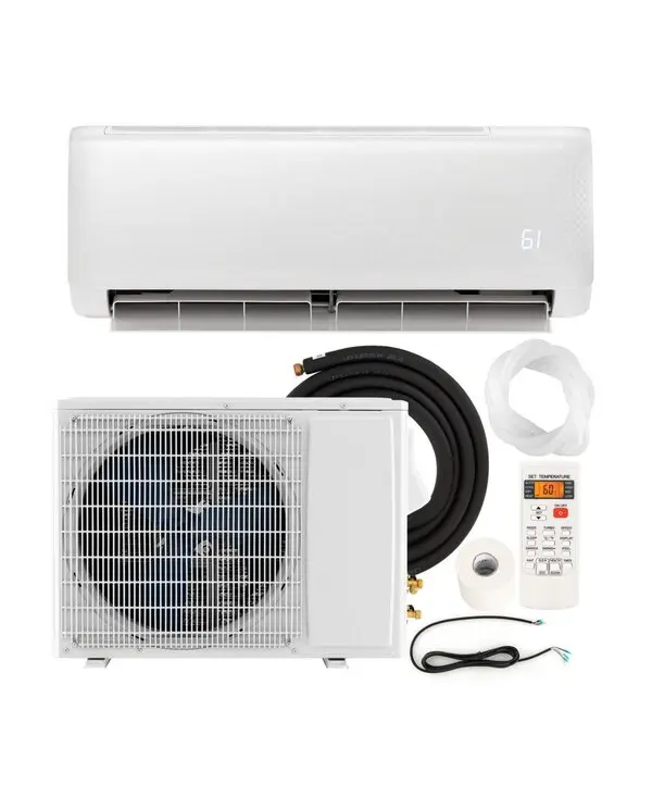 MECALE Airtural Series 12000 Btu 21 Seer2 208-230v Ductless Mini Split Air Conditioner With Heater Pump Energy Star Certified - White