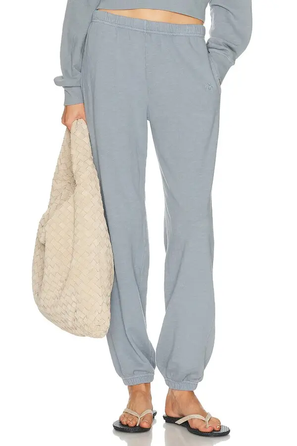 Eterne Boyfriend Lightweight French Terry Pocket Sweatpant - Slate
