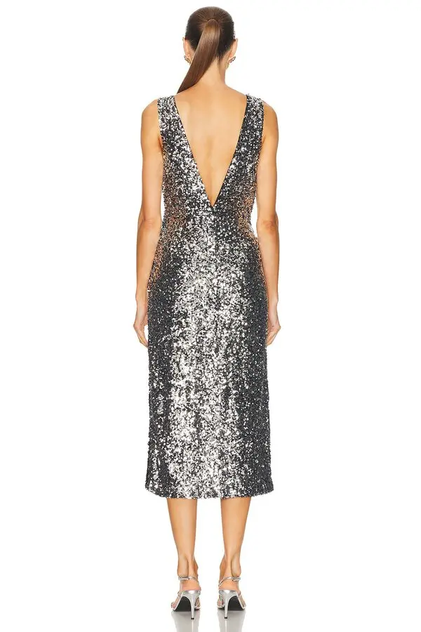 Brandon Maxwell The Santha Metallic Dress
