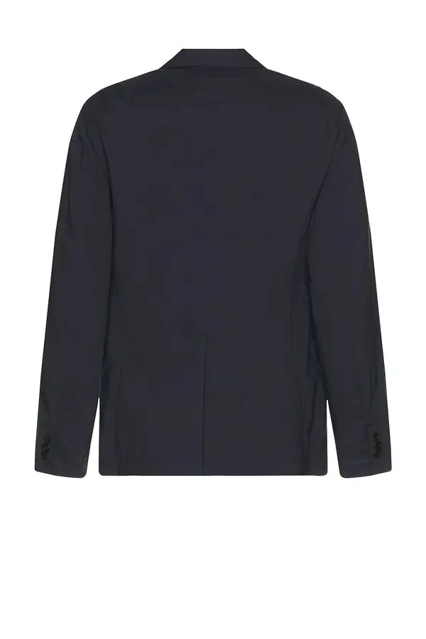 Theory Stretch Linen Clinton Blazer In Black - Eclipse