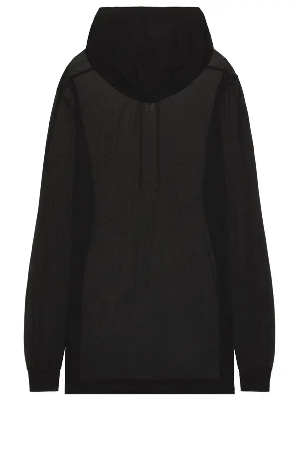 Rick Owens Mesh Hoodie - Black