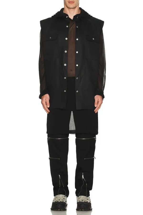 Rick Owens Mesh Hoodie - Black