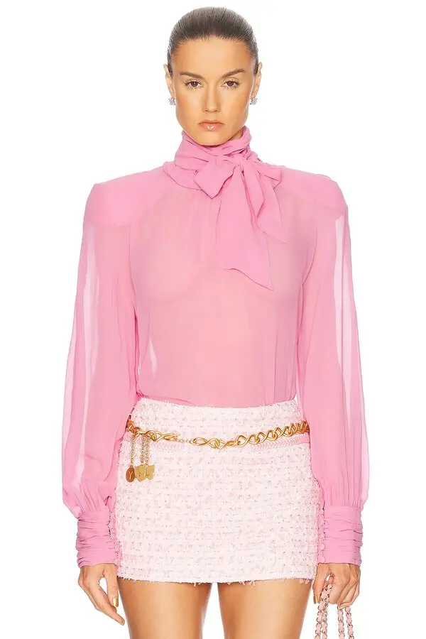 ROWEN ROSE Long Sleeve Top - Pink