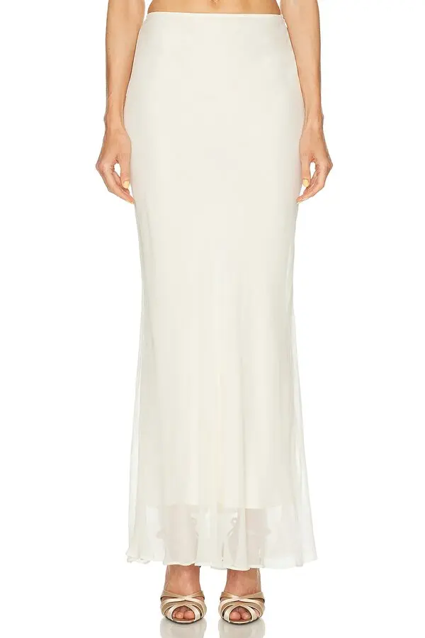 THE SEI Diaphanous Skirt - Cream