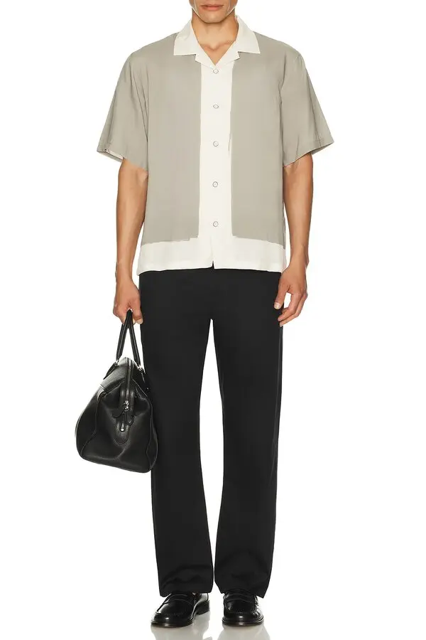Rag & Bone Printed Avery Vacation Shirt In Grey