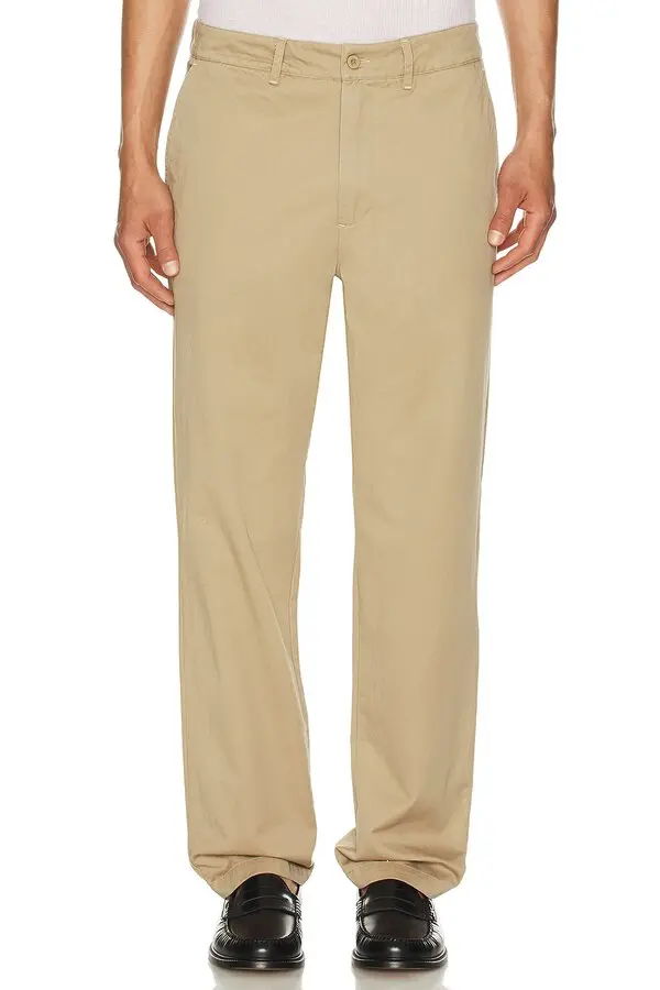 QUIET GOLF Monogram Chino Pant In Beige