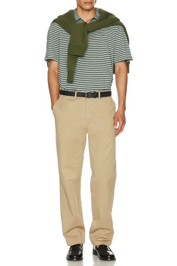 QUIET GOLF Monogram Chino Pant In Beige