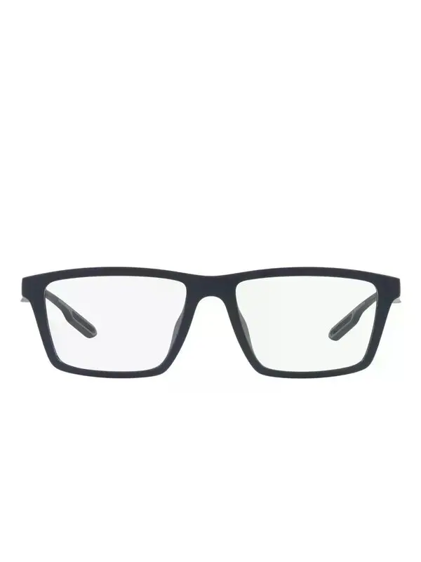 Emporio Armani Square-frame Clip-on Sunglasses - Black