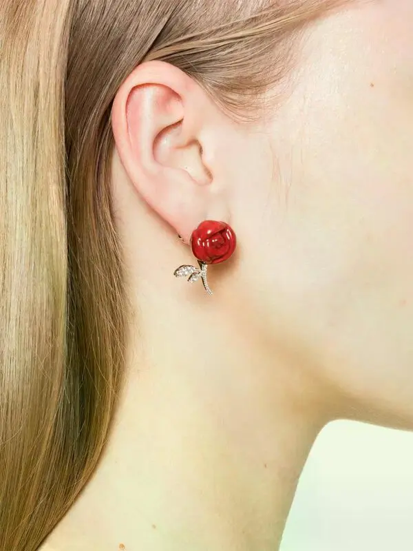 Shushu/Tong X Yvmin Rose Earrings - Silver | Editorialist