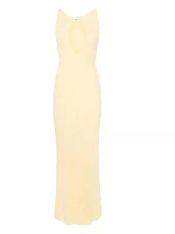 AYA MUSE Ribbed-knit Maxi Dress