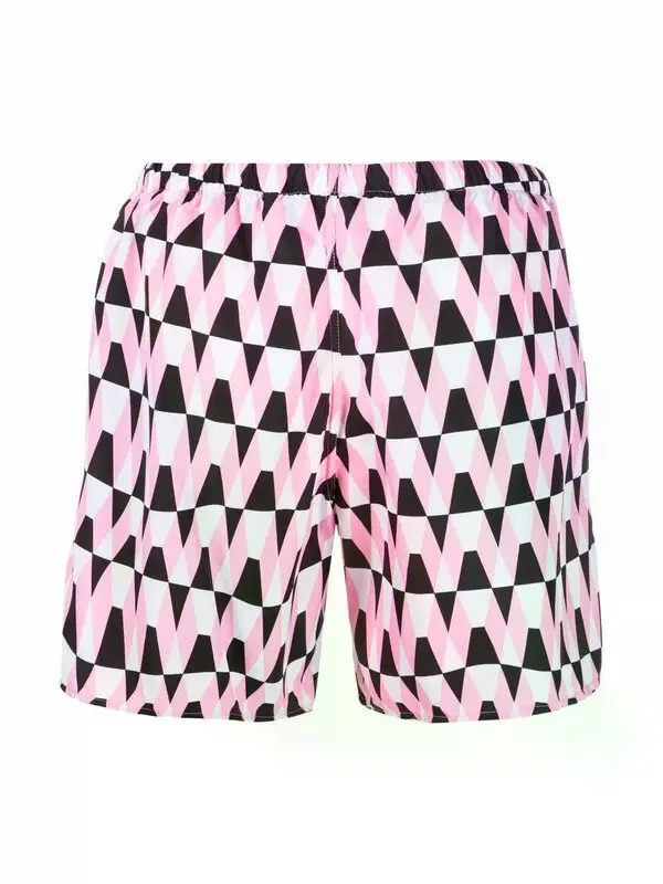 YES I AM Geometric-print Swim Shorts