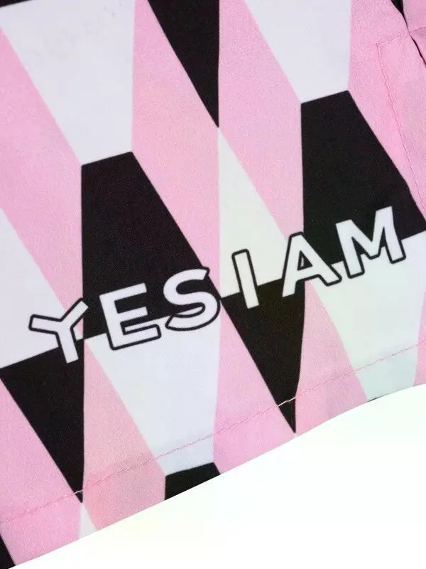 YES I AM Geometric-print Swim Shorts