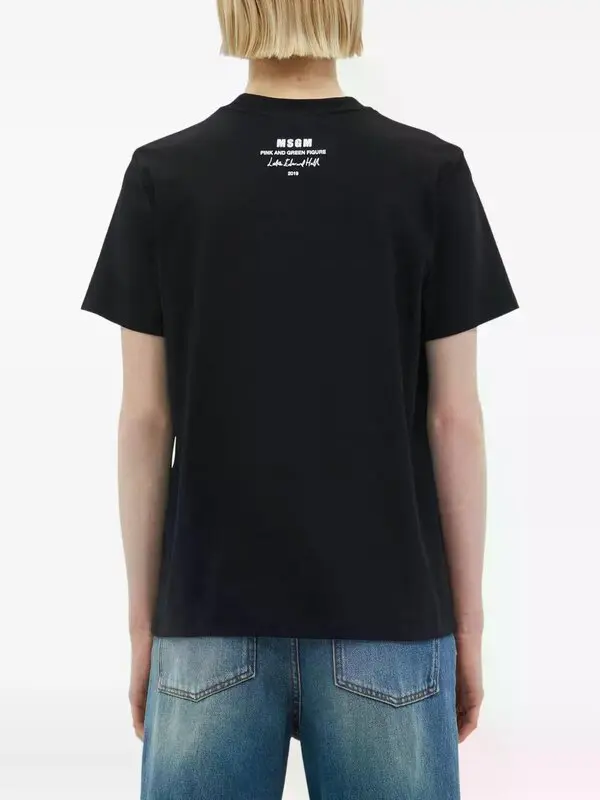 MSGM Embroidered-motif T-shirt
