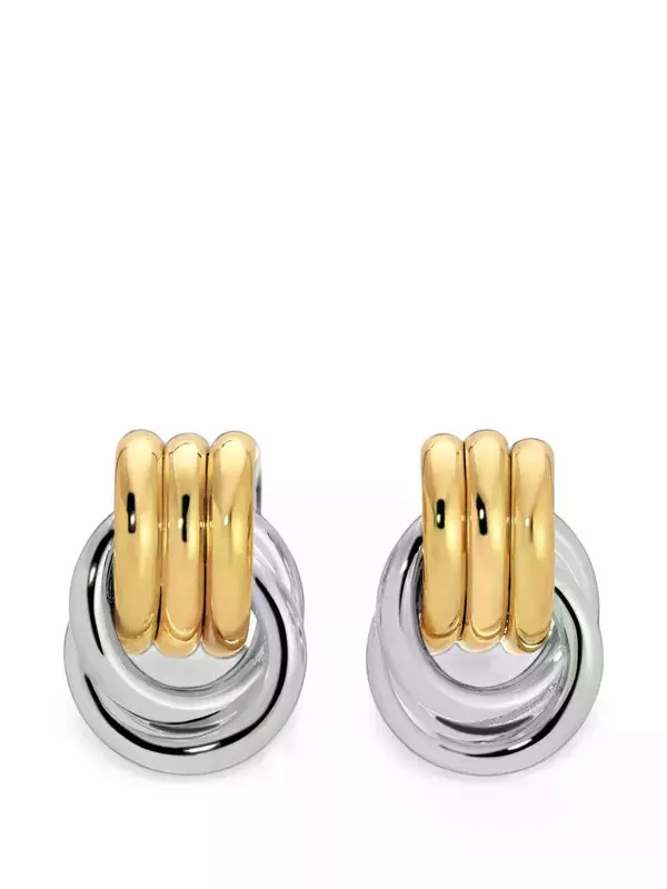 HEAVEN MAYHEM Double Knot Drop Earrings - Gold