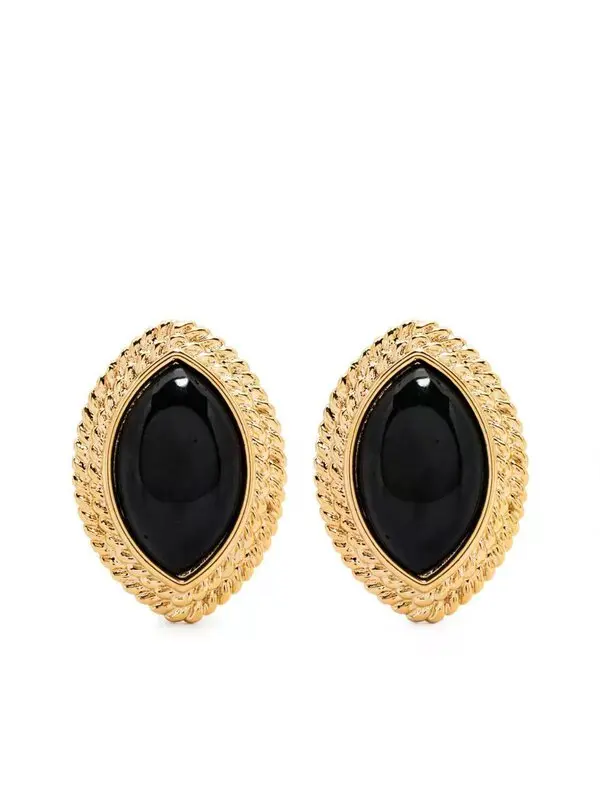 HEAVEN MAYHEM Noir Drop Earrings - Gold
