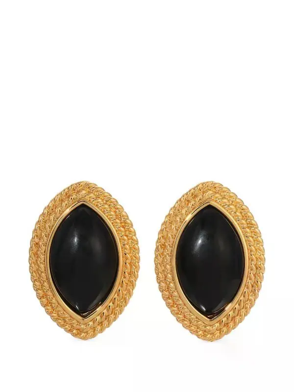 HEAVEN MAYHEM Noir Drop Earrings - Gold