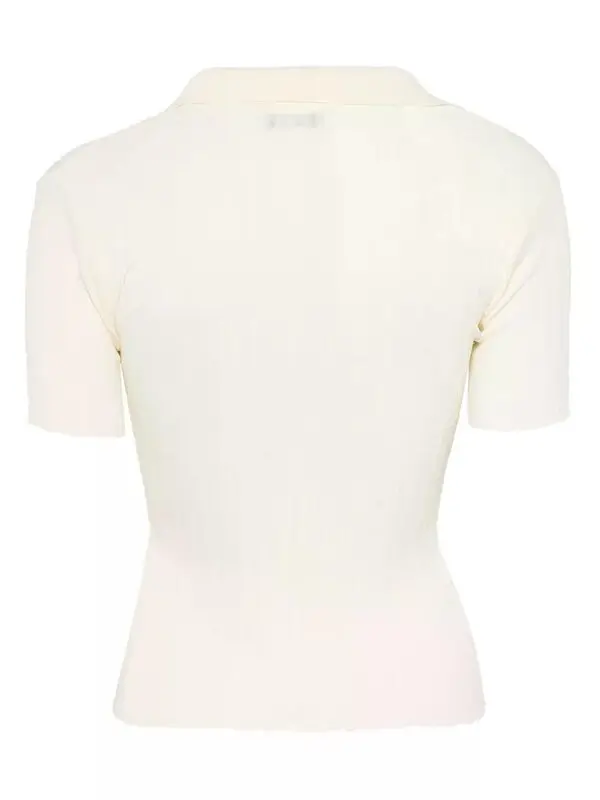 MANUEL RITZ Ribbed T-shirt - Neutrals
