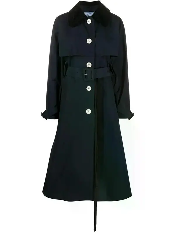 Prada Single-breasted Belted Trench Coat