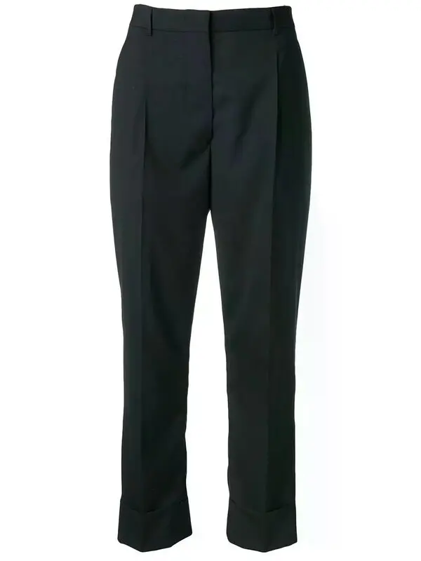 Prada Cropped Tailored Trousers - Blue