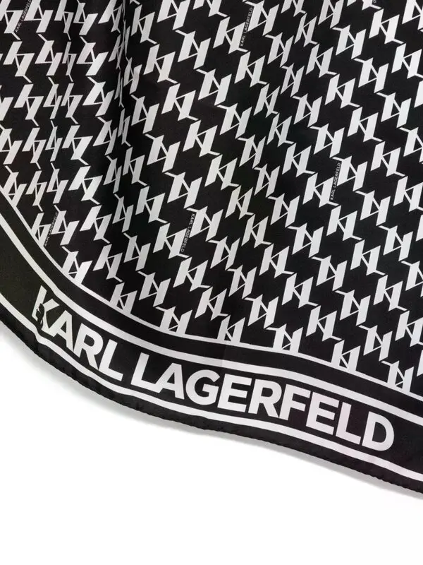 Karl Lagerfeld Monogram Silk Scarf