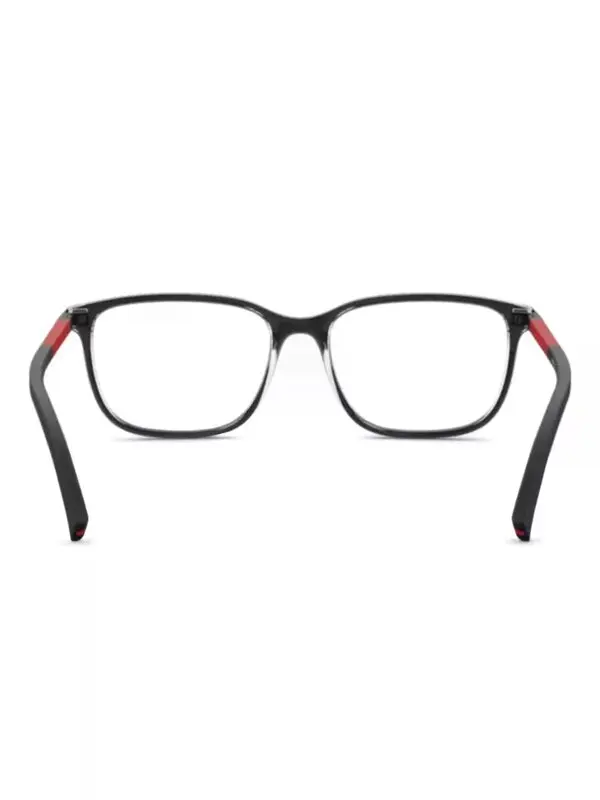 Prada Logo-print Square Frame Glasses - Black