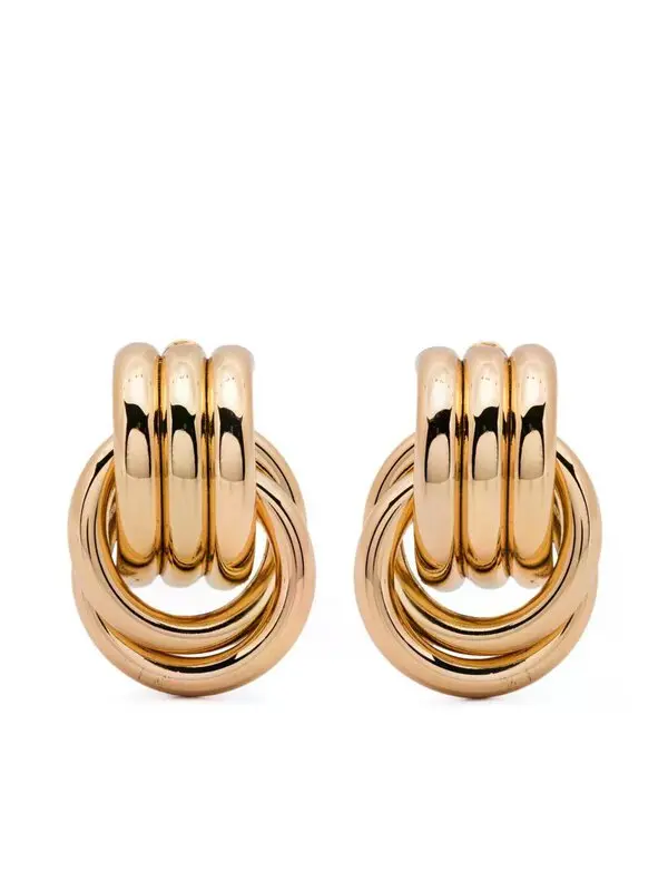 HEAVEN MAYHEM Double Knot Earrings - Gold