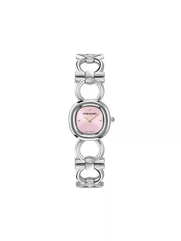 FERRAGAMO Double Gancini 25mm Watch - Pink