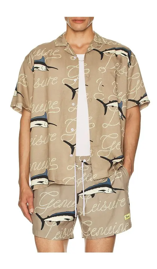 DUVIN DESIGN Dolphin Leisure Button Up Shirt