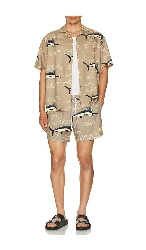 DUVIN DESIGN Dolphin Leisure Button Up Shirt