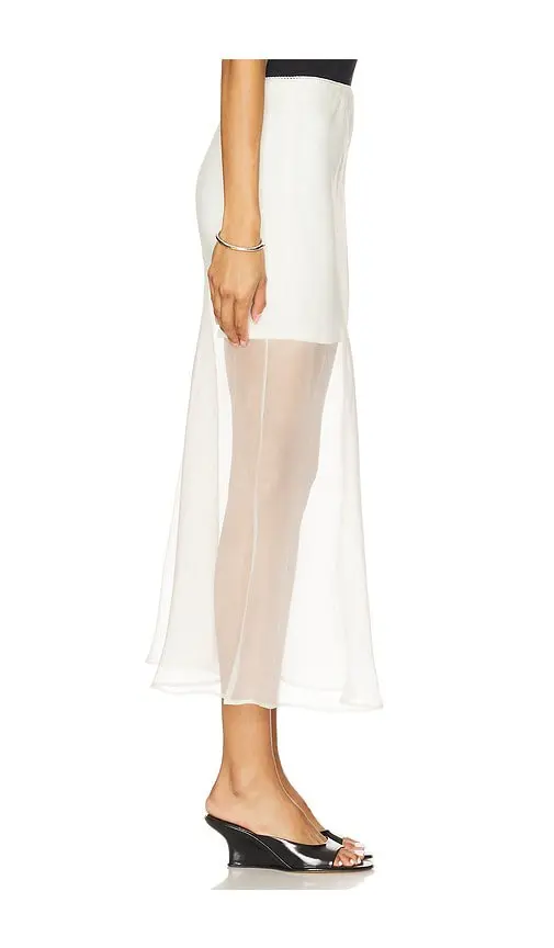 Line & Dot X Denman Midi Skirt - Cream
